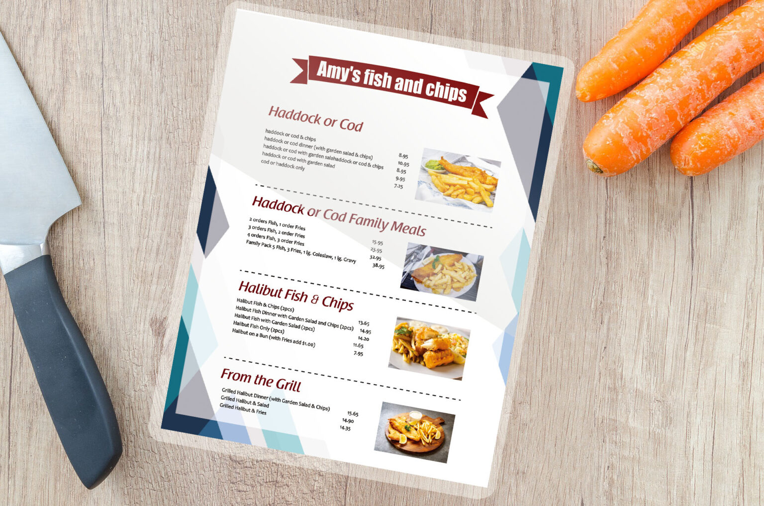 Laminated Menu 01 - max printing