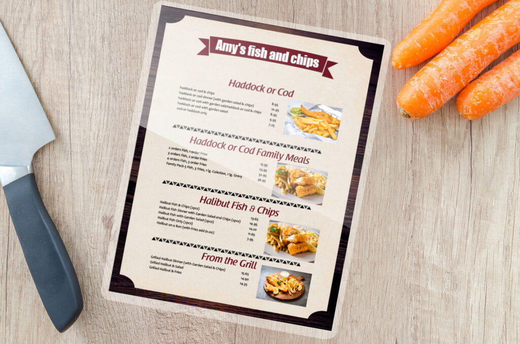Laminated Menu 002 - max printing